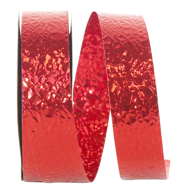 Cracked Ice Ribbon in Red Color (7/8 inch)