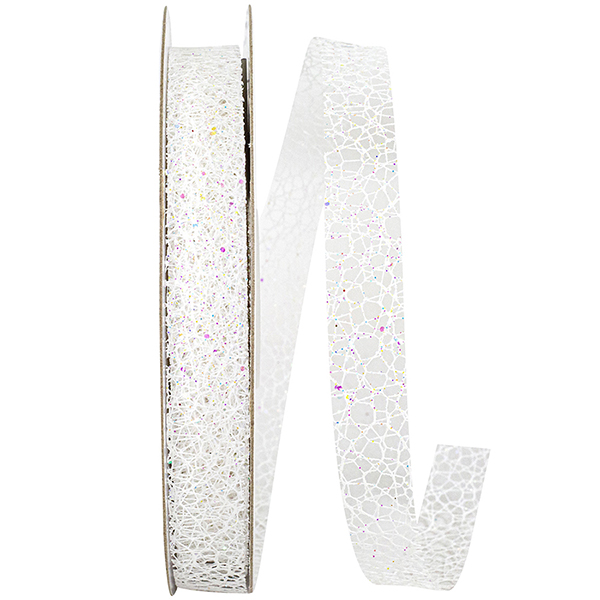 Glitter Web Mesh Ribbon Iridescent Color