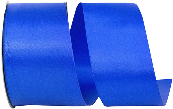 Ribbon - Double Face Satin - Dfs, Electric Blue, 2-1/2 Inch, 50 Yards