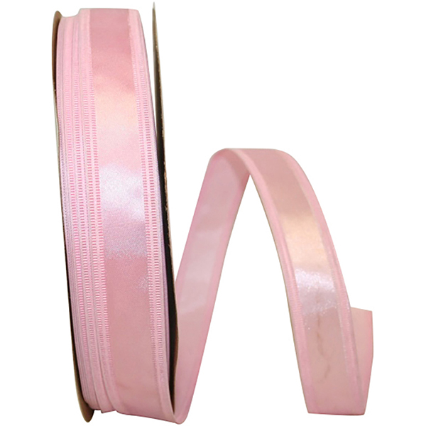 Pink 1 Inch Soft Satin EZ Wired Edge Ribbon for Floral Work