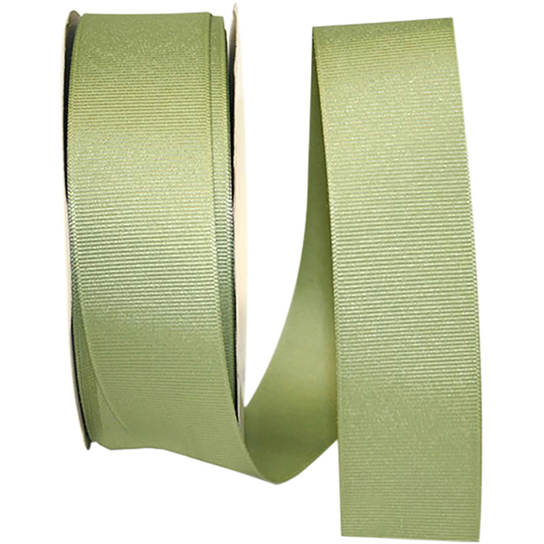 Ribbon - Grosgrain Texture, Spring Moss, 1-1/2 Inch, 50 Yards
