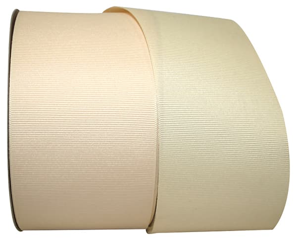 Ribbon - Grosgrain Texture, Cream, 3 Inch, 50 Yards